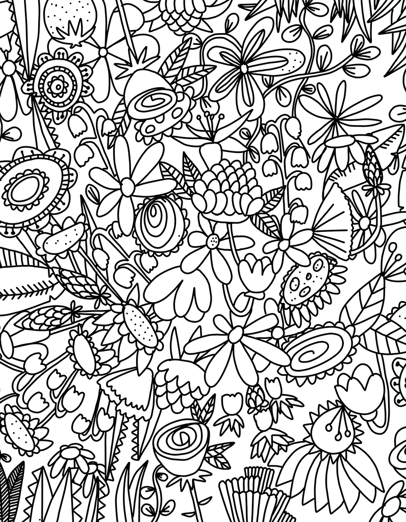 Coloriage fleur : Découvrez notre joli coloriage de fleurs à imprimer ...