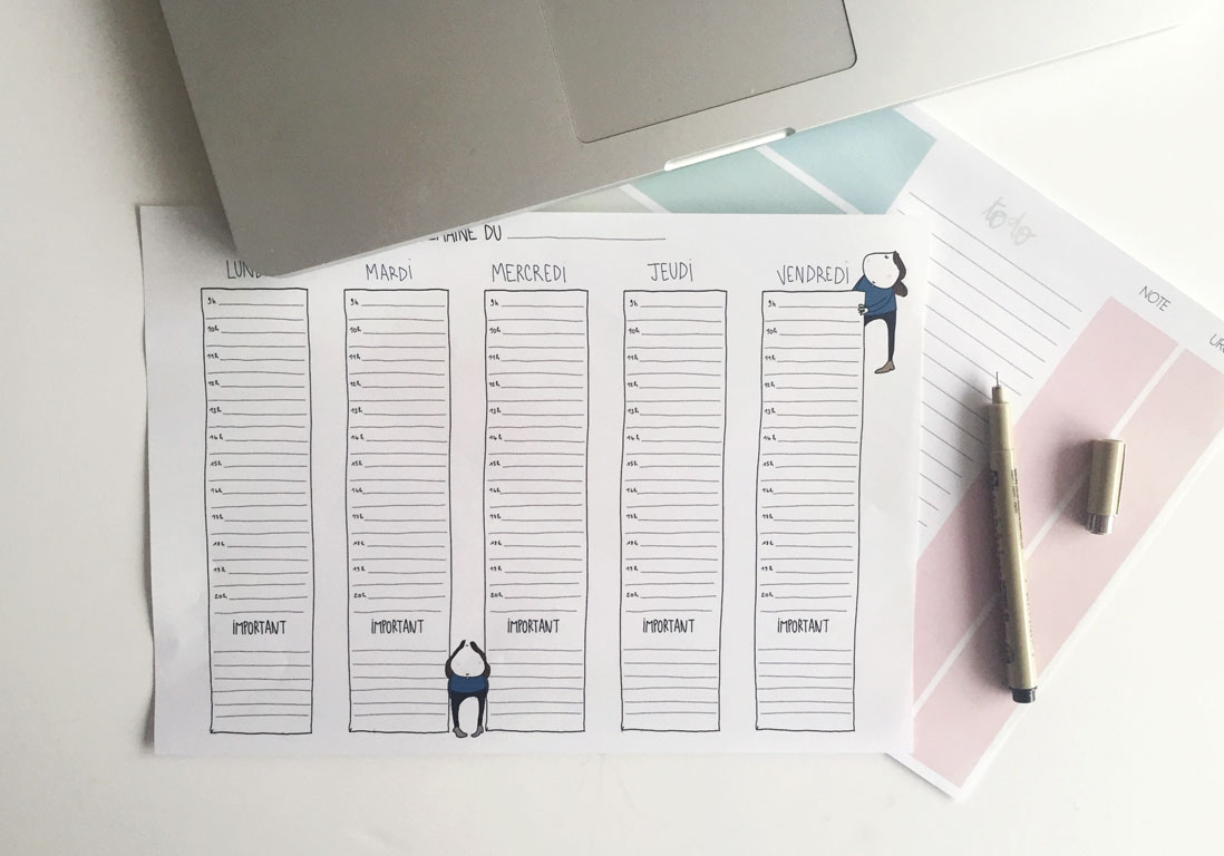 Semainier : Téléchargez gratuitement votre semainier à imprimer - Elle