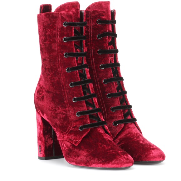Bottes rouges à lacets Yves Saint Laurent - Bottez en rouge ! - Elle